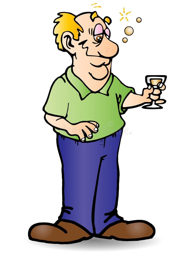 Drunk Man Drinking Beer Stock Illustrations – 556 Drunk Man Drinking ...