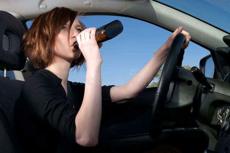 Drunk female driver stock photo. Image of alcohol, woman - 14249616
