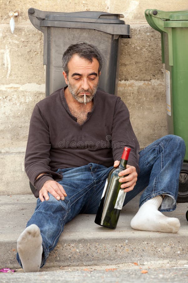 Drunk hobo stock photo. Image of poor, alone, alcohol - 15803280