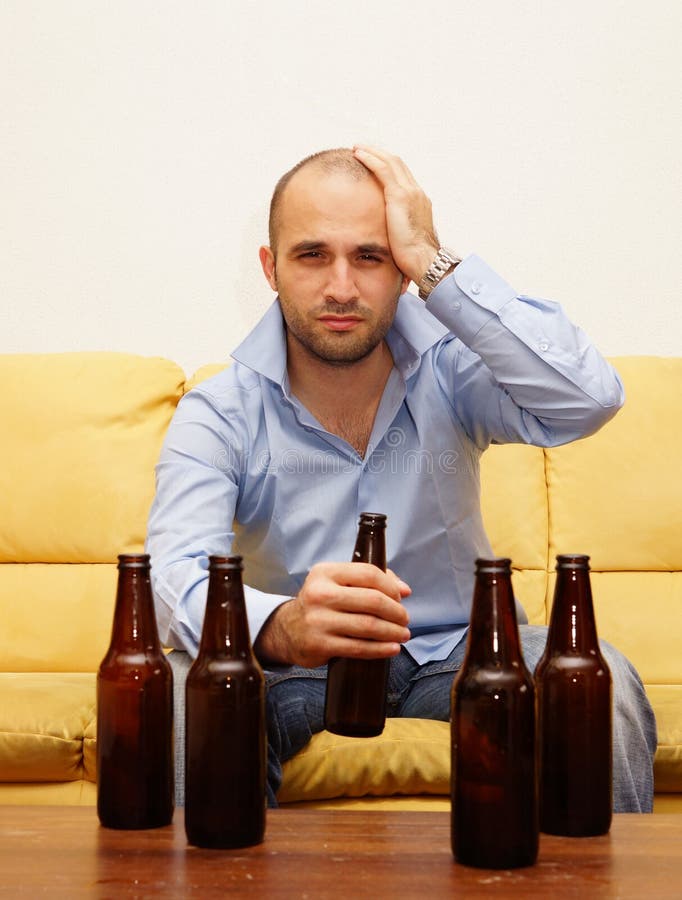 Drunk man stock image. Image of person, headache, couch - 24744713