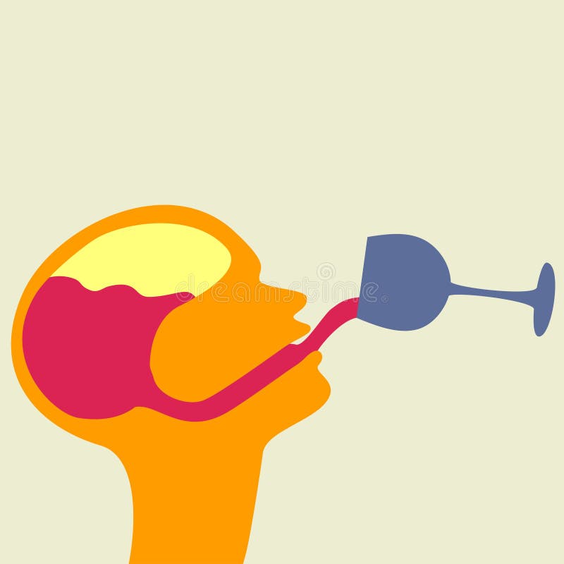 Alcohol a head stock vector. Illustration of silhouette - 35110152