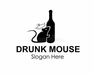 Drunk Mouse Logo Design Concept Stock Vector - Illustration of ...