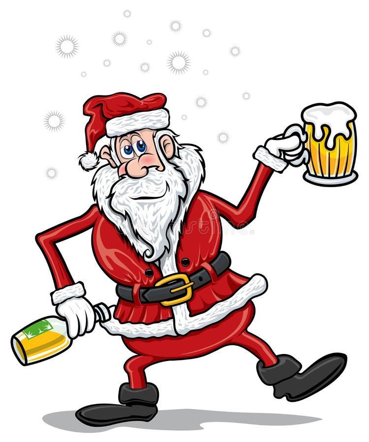 Drunk Christmas Clipart