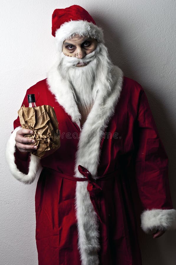Drunk santa stock image. Image of expression, ugly, mysterious - 17336963