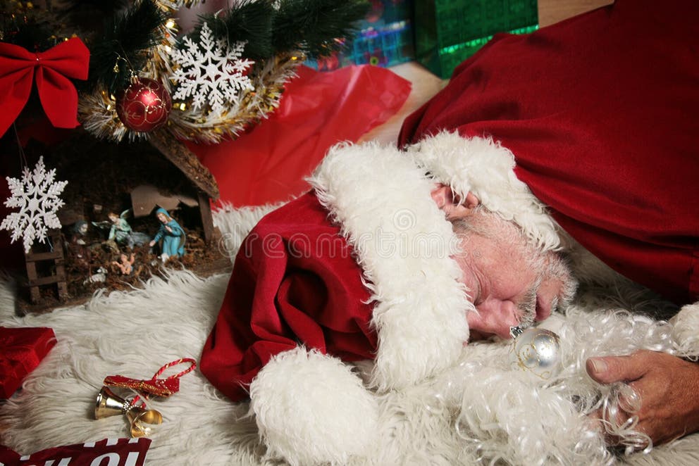 Drunk Santa Claus stock photo. Image of noel, drunkenness - 3375144