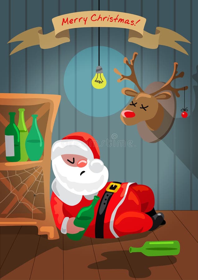 Drunk Santa Claus Stock Illustrations – 408 Drunk Santa Claus Stock ...