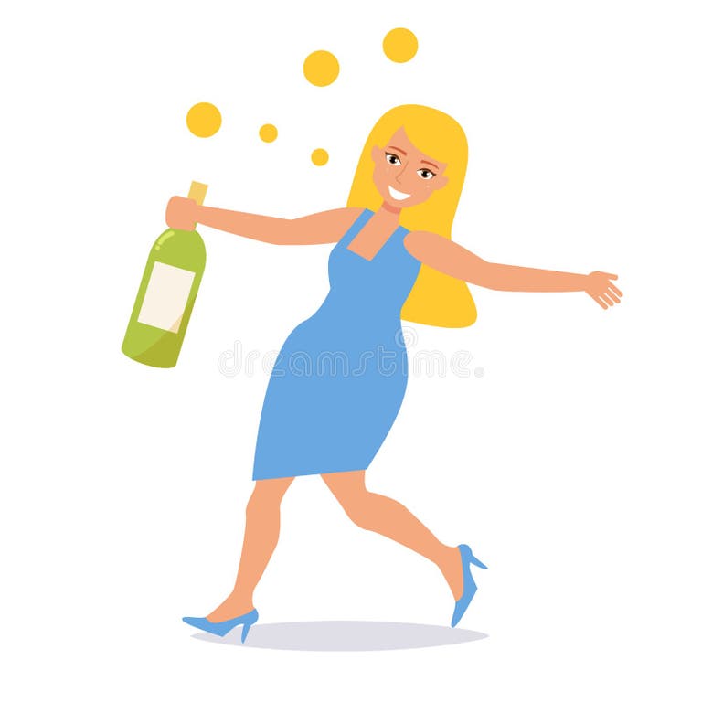 Happy Drunk Lady Stock Illustrations – 98 Happy Drunk Lady Stock ...