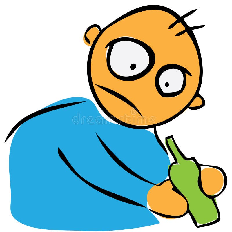 Drunkard stock vector. Illustration of alcohol, negativity - 42406598