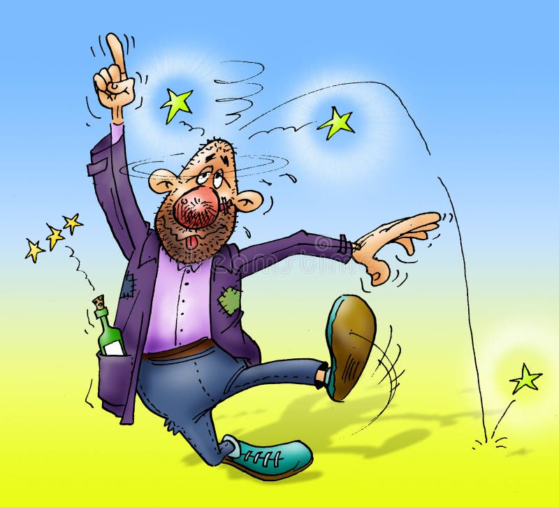 Drunk Free Stock Photo Illustration Of A Drunk Man
