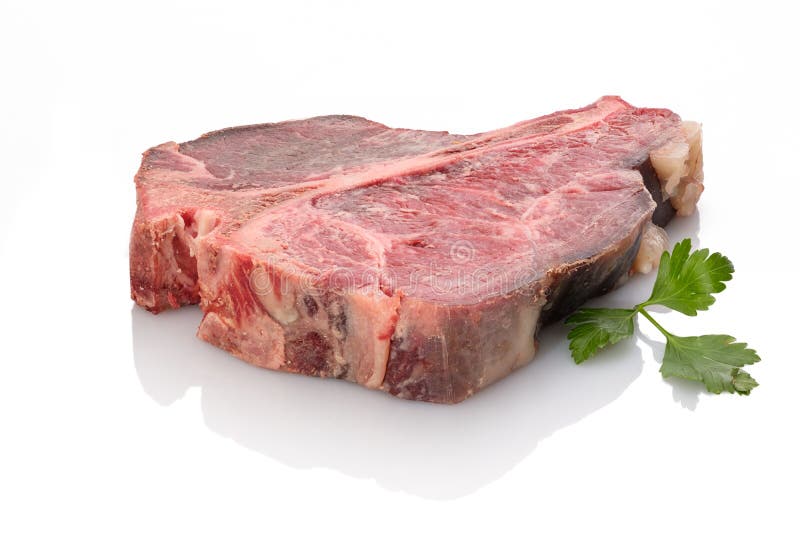 Dry Aged Beef T-bone Steak Raw Stock Photo - Image of bone, gourmet ...