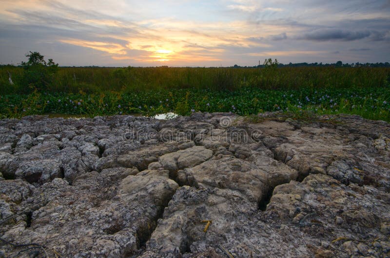Dry and Arid Land with Failed Crops Due To Climate Change and Global ...