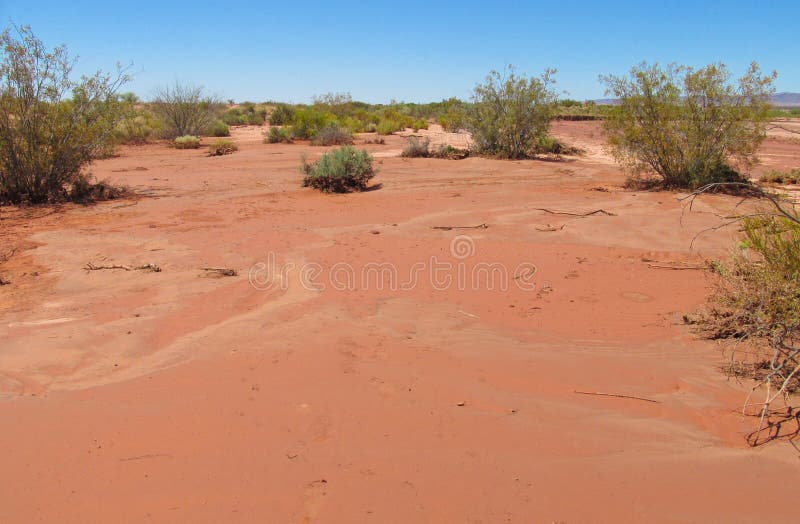Dry arid red sand desert stock image. Image of nature - 94162439