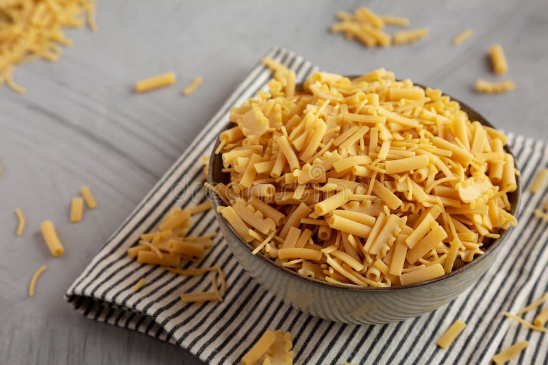 Dry Assorted Italian Pasta in a Bowl, Side View Stock Image - Image of ...