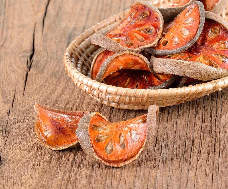 Dry Bael Fruit Use for Cooking Juice Stock Photo - Image of control ...