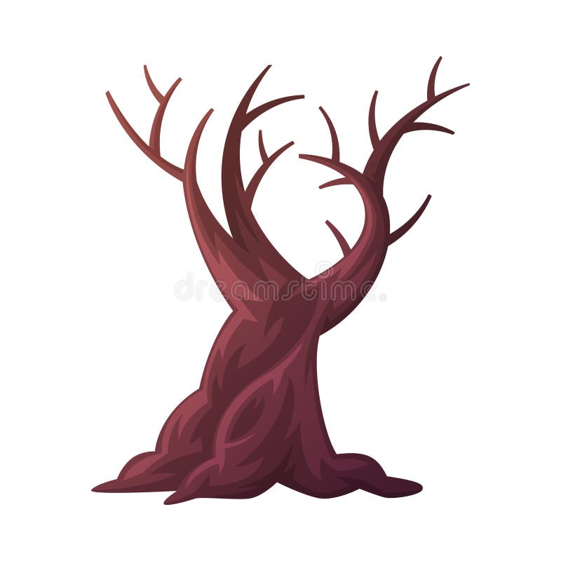 Dry Bare Tree As Desert Element Vector Illustration Stock Vector ...