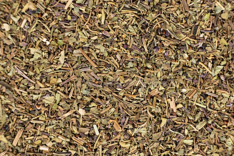 Dry Basil Spice Seasoning Macro Texture Top View Stock Photo - Image of ...