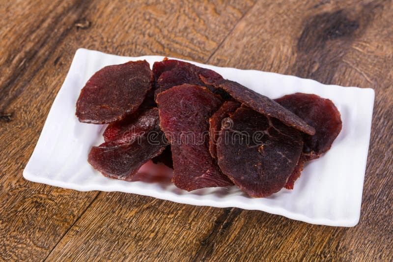 Dry beef meat stock image. Image of prepared, hard, protein - 111508807