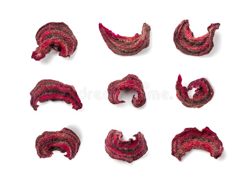 Dry Beetroot Chips Isolated, Dried Sliced Red Beet Flakes Pile, Beet ...