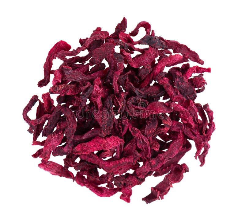 Dry Beetroot Isolated on the White Background. Chopped Dried Beet. Top ...