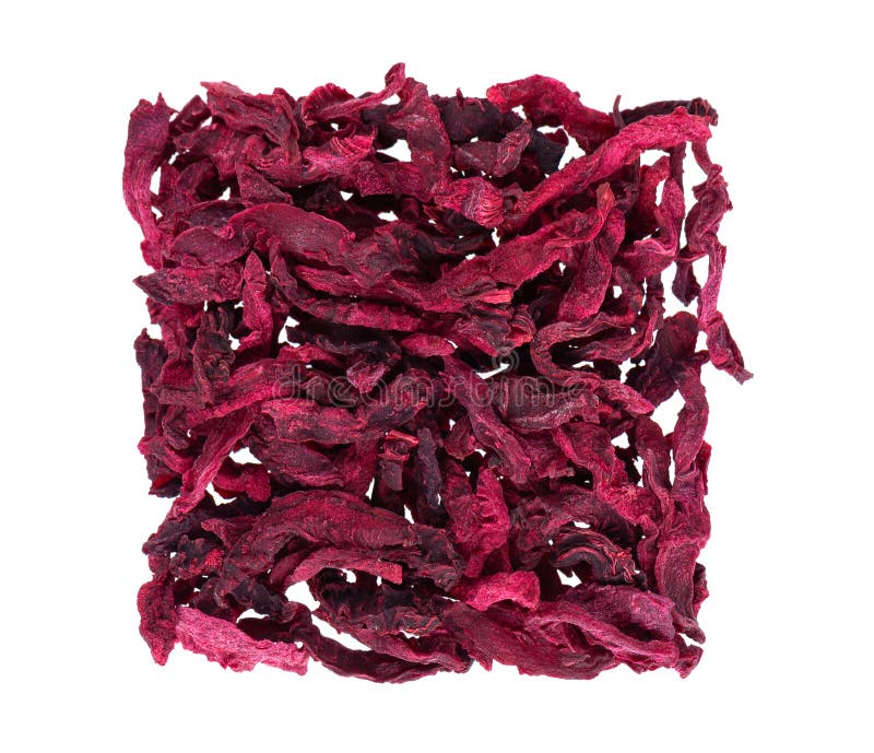 Dry Beetroot Isolated on the White Background. Chopped Dried Beet. Top ...