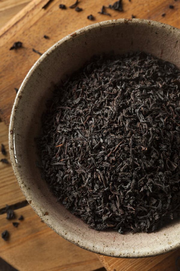 Dry Black Loose Leaf Tea stock photo. Image of food, english - 48725644