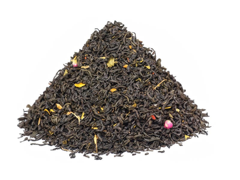 Dry Black Tea Isolated on a White Stock Image - Image of macro, closeup ...