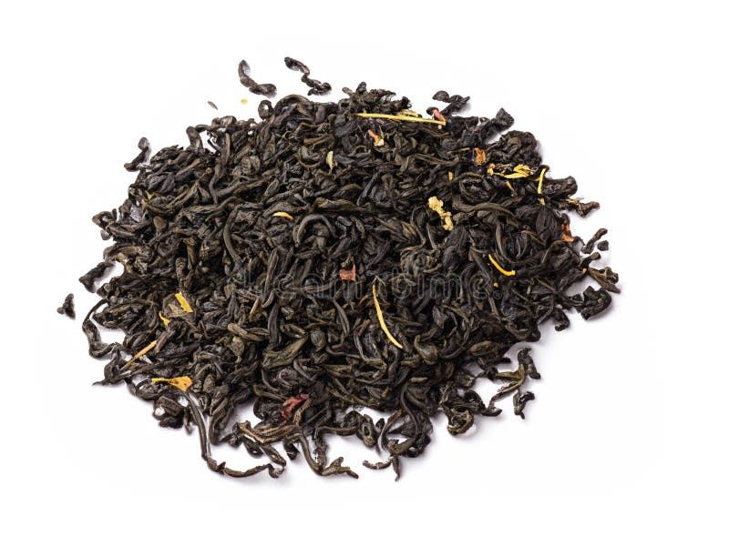 Dry Black Tea Isolated on a White Stock Image - Image of culture ...