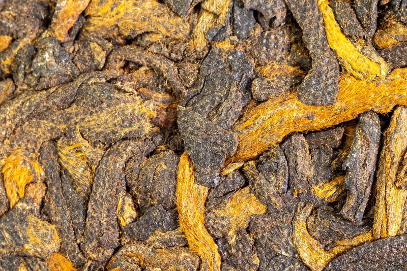Dry Black Tea Texture Puer. Macro Shot Stock Photo - Image of ...