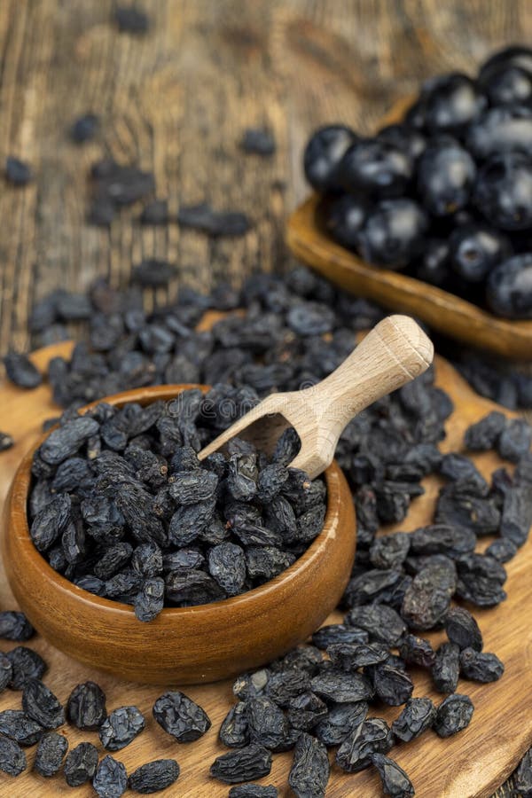 Dry Blue Raisins from Large Grapes Stock Photo - Image of raisin, dark ...