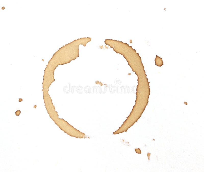 Coffee Ring Marks, Spilled Water, Coffee Stains on Paper Stock Photo ...