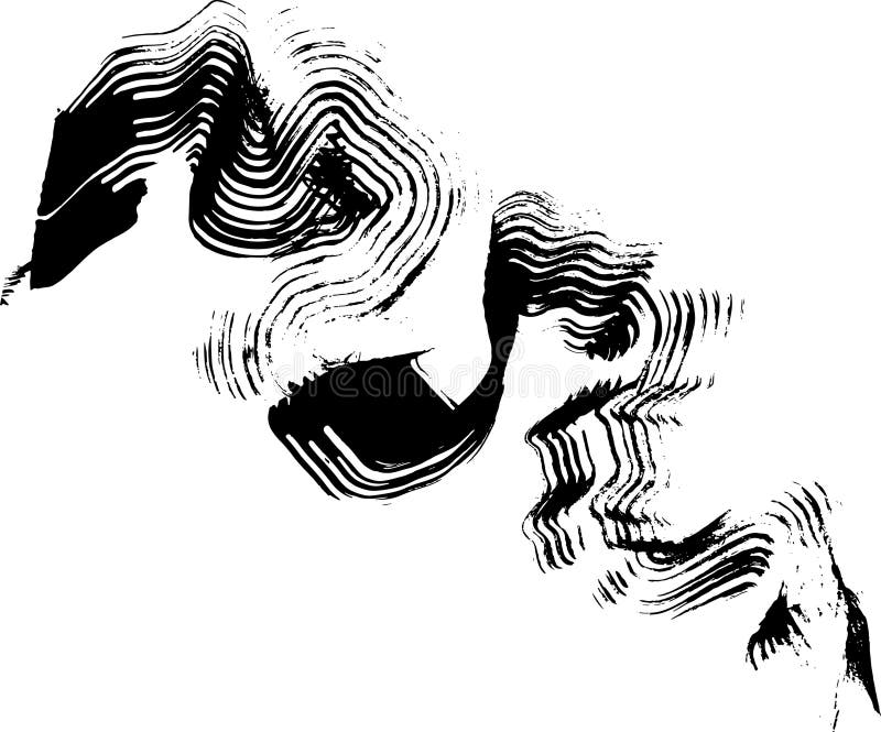 Dry Brush Grunge Artwork Wave Texture Stock Vector - Illustration of ...