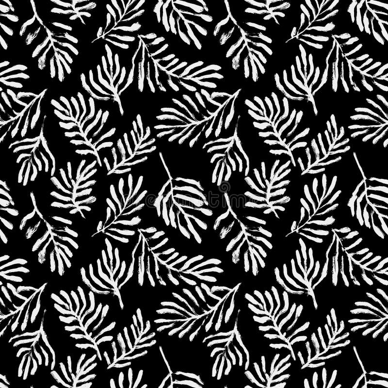 Dry Brush Tropic Leaves and Branches Seamless Pattern Stock Vector ... Dry Brush Tropic Leaves and Branches Seamless Pattern Stock Vector ...