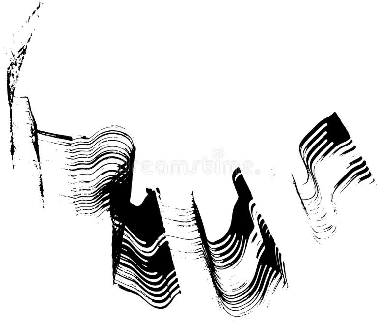 Dry Brush Wave Broad Stroke Element Stock Vector - Illustration of ...