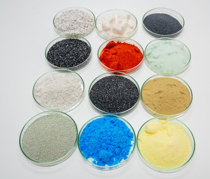 Dry bulk chemical elements stock image. Image of element - 183242233