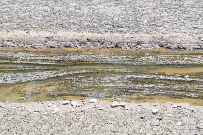Dry Canal Because Of The Arid Stock Image - Image of canal, background ...