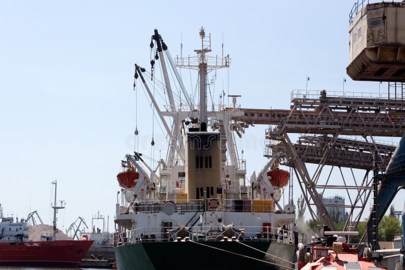 Dry-Cargo loadind stock photo. Image of business, flour - 31406296