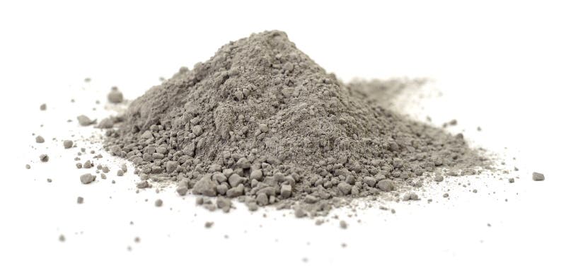 Dry Cement, Mortar Powder Pile Isolated Stock Photo - Image of work ...