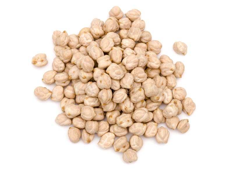 Dry Chickpeas on a White Background Stock Image - Image of food ...