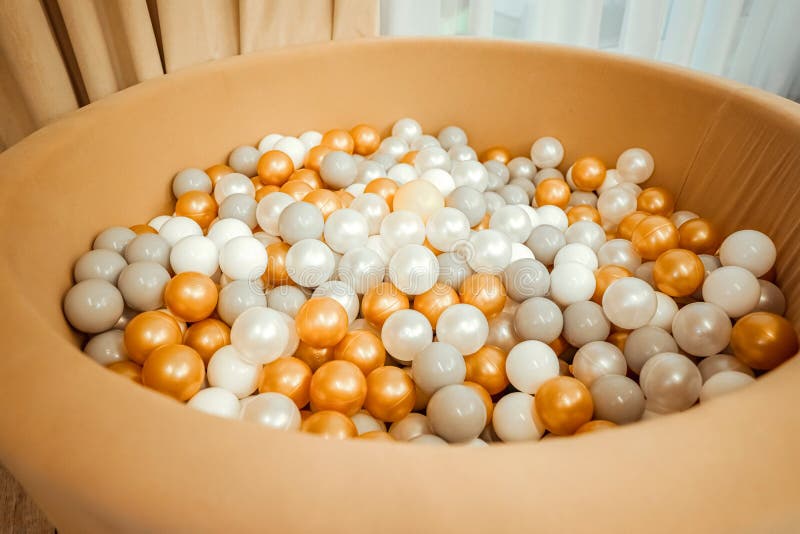 Dry Children`s Pool with Balls in the Children`s Room Stock Photo ...