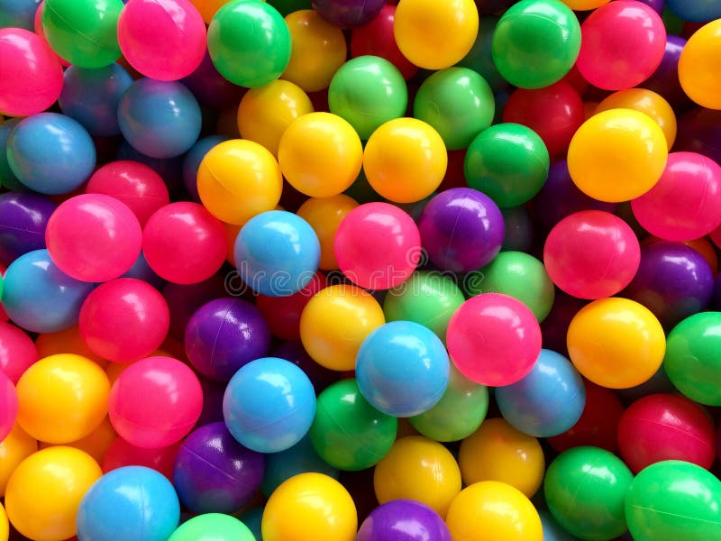 Dry Children`s Pool Colorful Balls Stock Image - Image of colorful ...