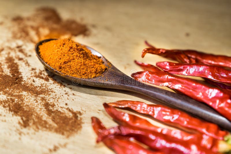 Dry Chilli with Ground Paprika Stock Photo - Image of paprika, healthy ...