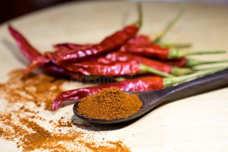 Dry Chilli with Ground Paprika Stock Photo - Image of paprika, healthy ...