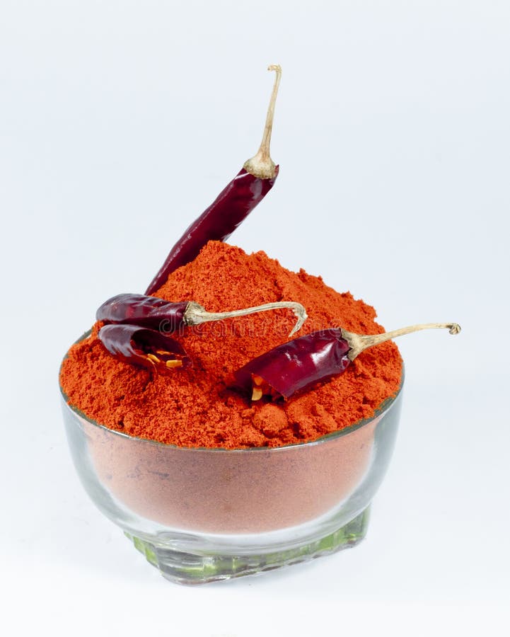 Dry Chilly Powder Indian Spices. Stock Photo - Image of culinary, cook ...
