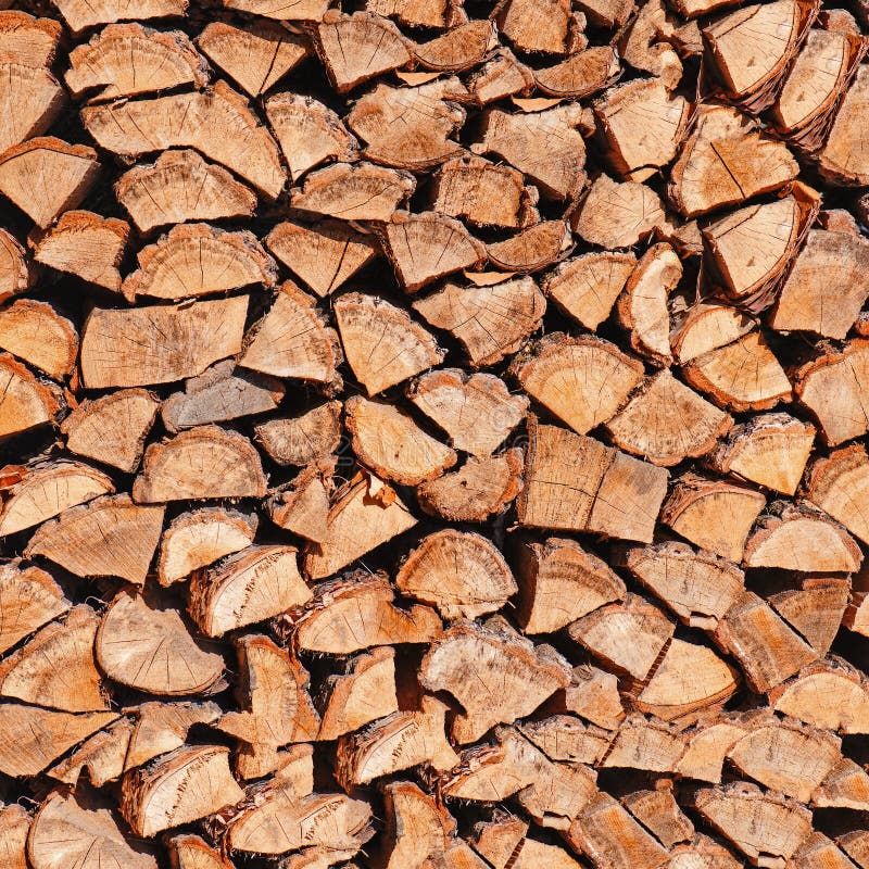 Dry Chopped Firewood Logs in Pile. Stock Image - Image of pellets, pile ...