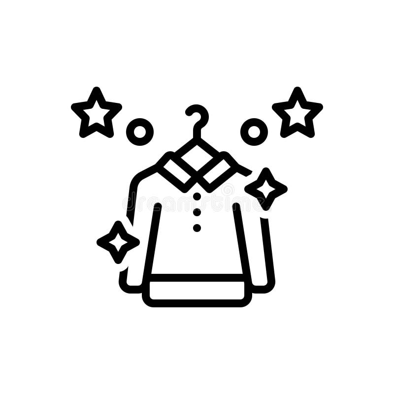 Black Line Icon for Dry Cleaning, Cleaning and Dry Wash Stock ...