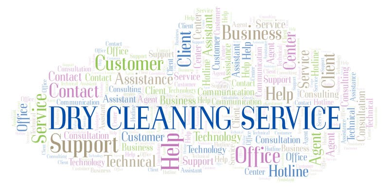 Dry Cleaning Service Word Cloud. Stock Illustration - Illustration of ...