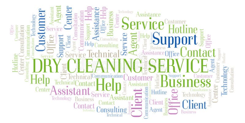 Dry Cleaning Service Word Cloud. Stock Illustration - Illustration of ...