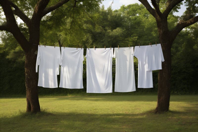 Dry Clothesline Laundry Clothes Line Clean Stock Photo - Image of ...