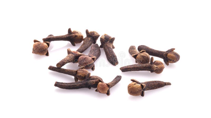Dry Cloves an Isolated on White Background Stock Image - Image of green ...