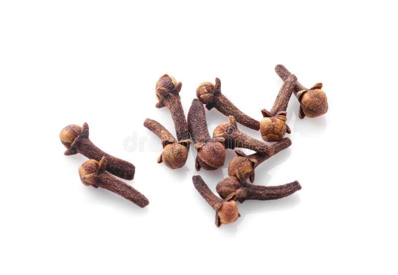 Dry Cloves on White Background Stock Image - Image of background ...